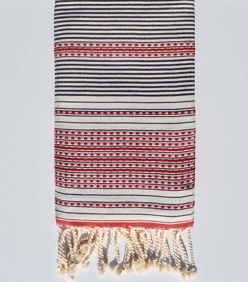 Fouta arabesque améthyste - FOUTA TUNISIA