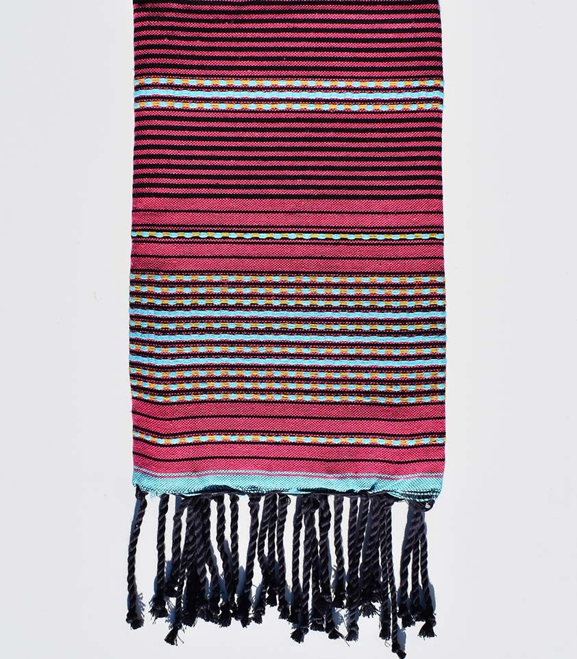 Fouta rose à rayures 100x200 – serviette plage colorée & absorbante ...